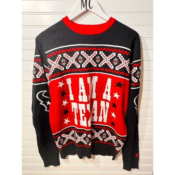 Tops | Vintage Nfl Texan Christmas Sweater Medium | Poshmark